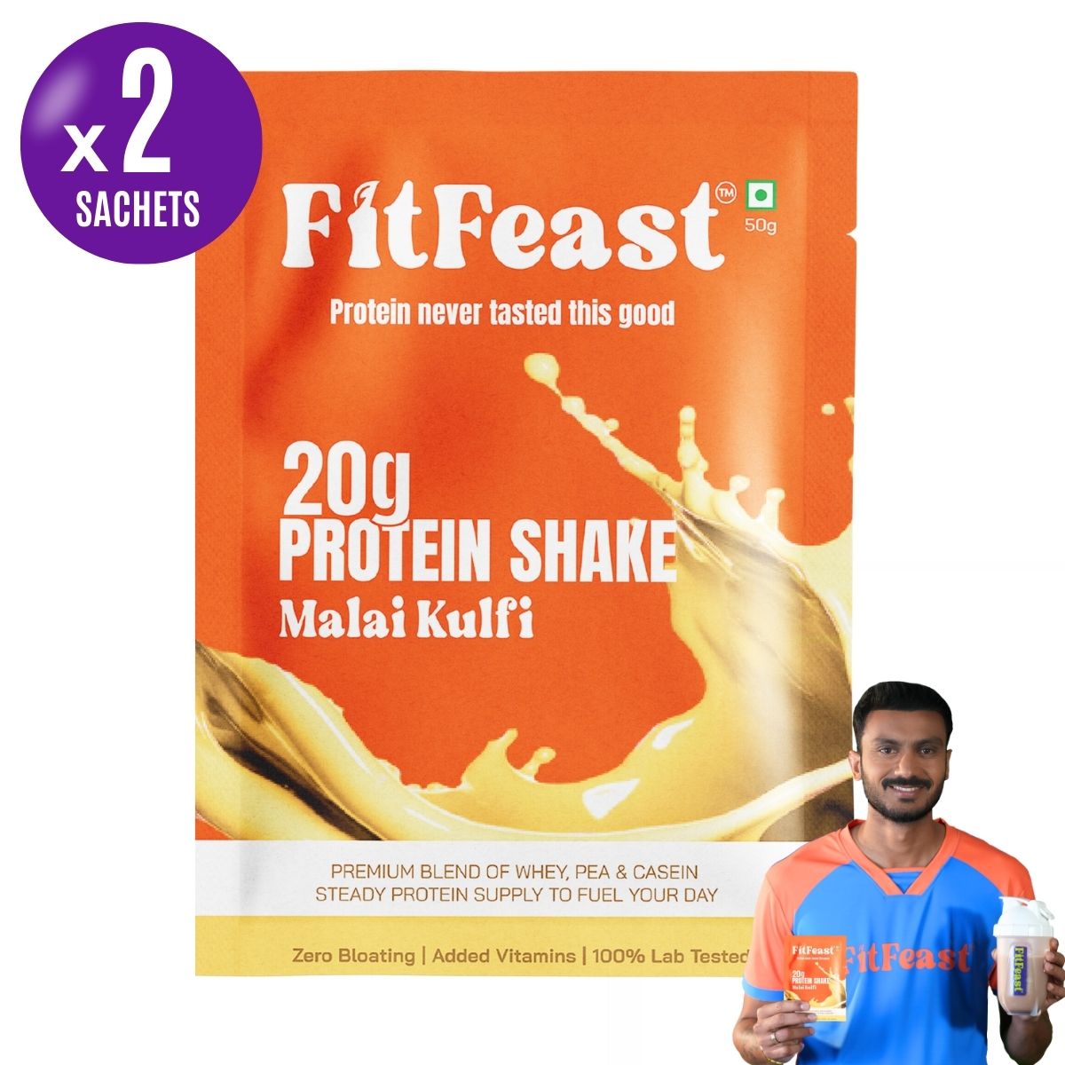 Protein Sachet - Malai Kulfi (Pack of 2) (50g Sachet) – FitFeast